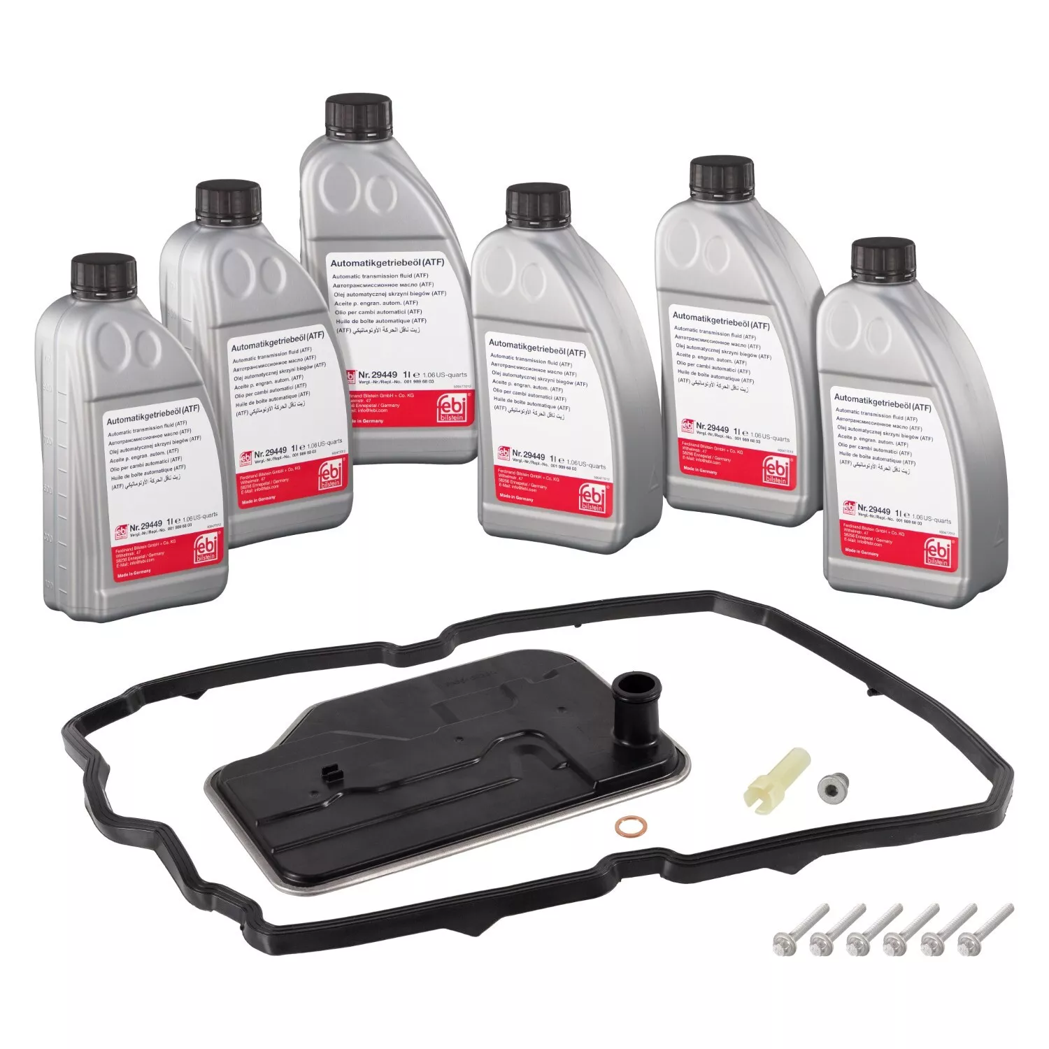 Mercedes 722.9 Gearbox Service kit A2212770200 236.14 7G RED fluid FEBI ...